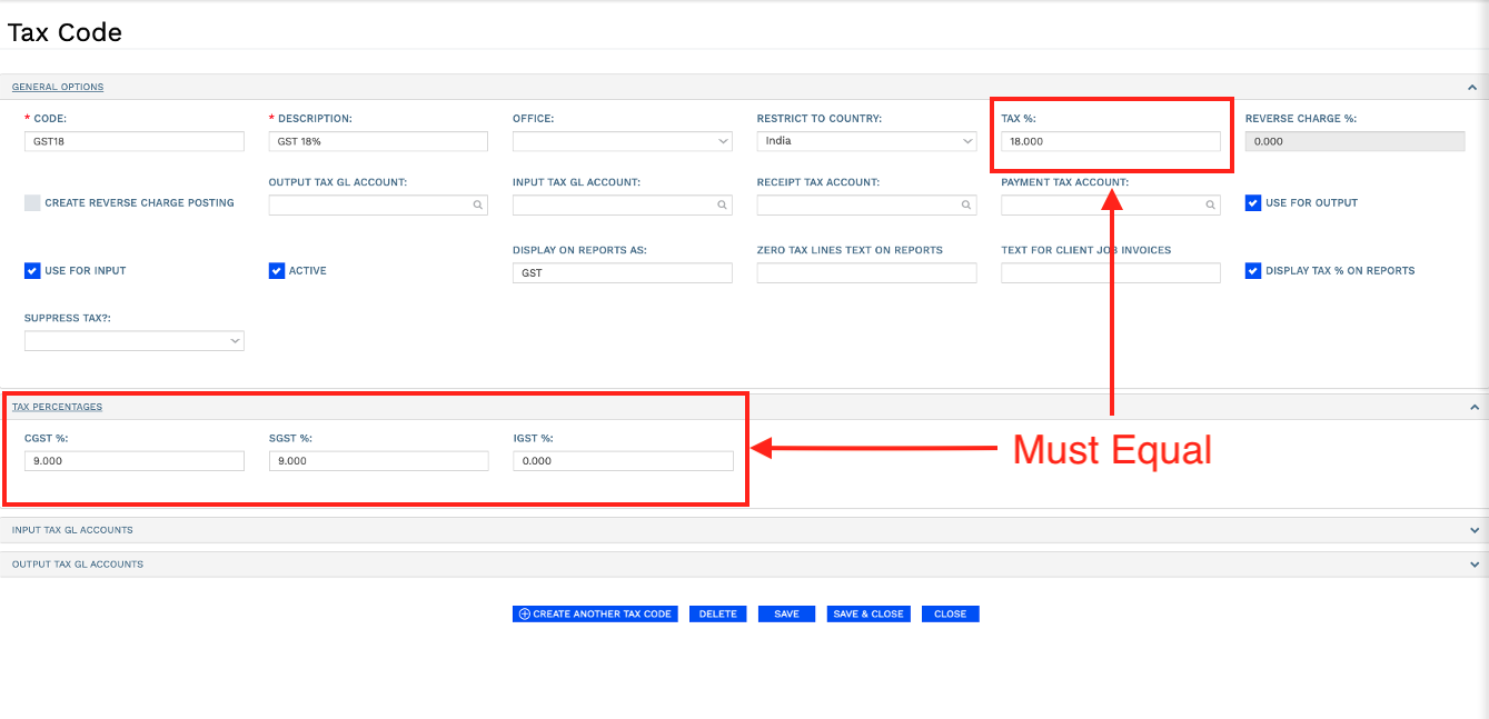 How to set up tax codes